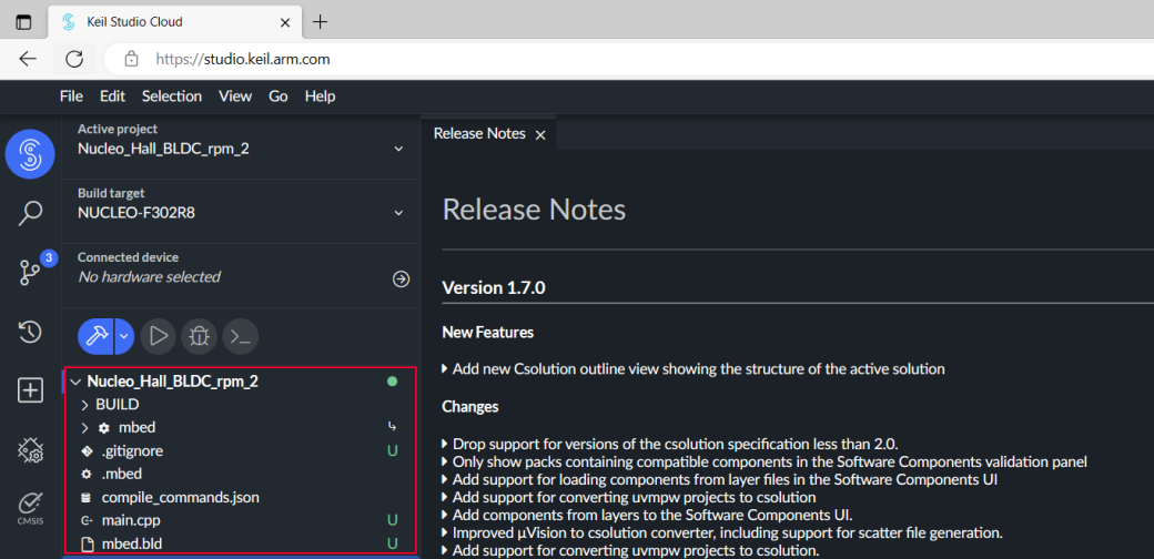 mbed Keil Studio Cloudへのプログラムのインポート方法 2023年7月18日版 ｜ Interface – CQ出版